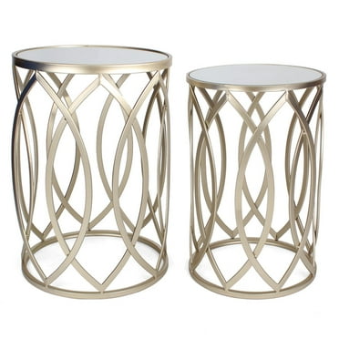 Rutledge & King Metal Face Stool - Metal Accent Side Table - Walmart.com