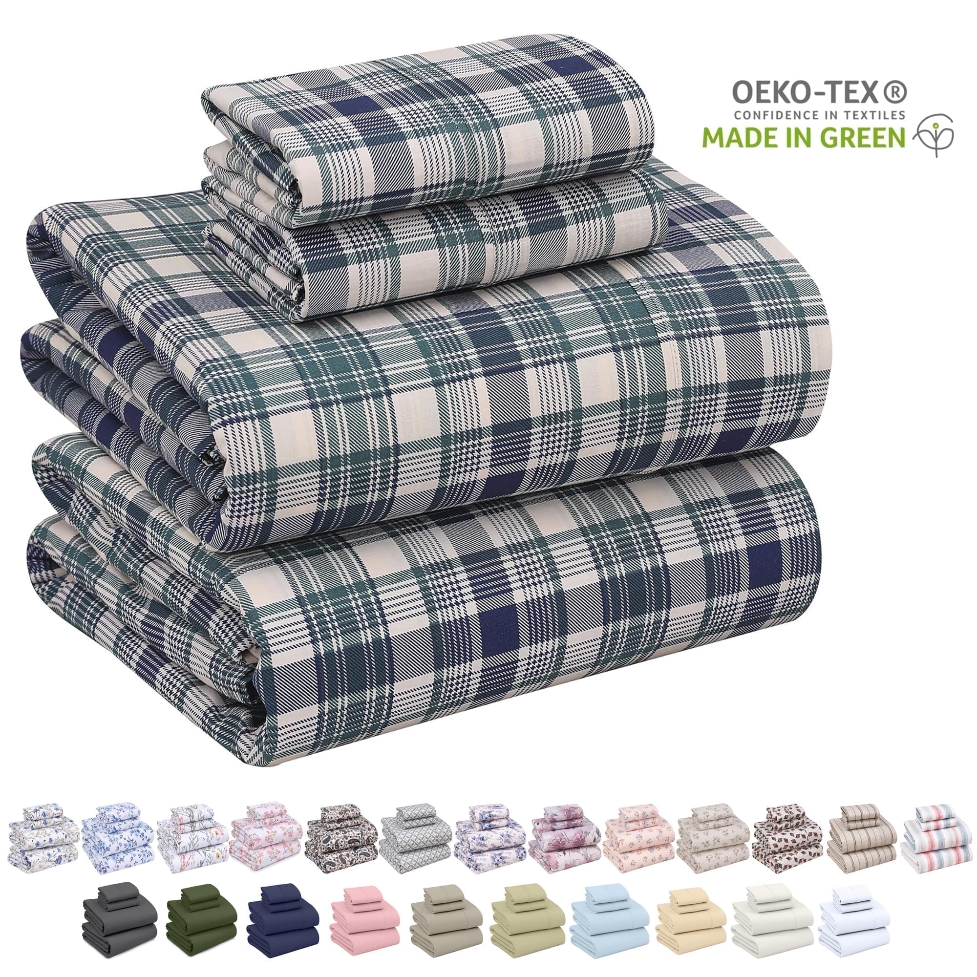 Ruvanti 100% Cotton Sheets for California King Size Bed - Crispy ...