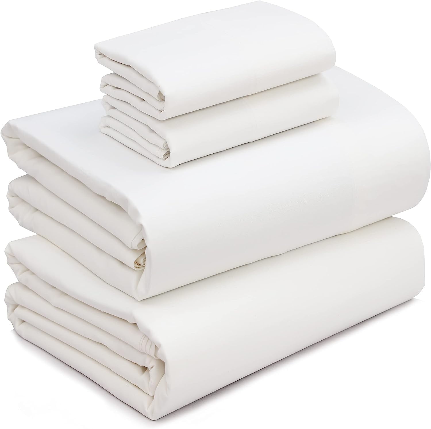 Ruvanti 100% Cotton Sheets - Crispy Cooling Percale Sheets - Breathable ...
