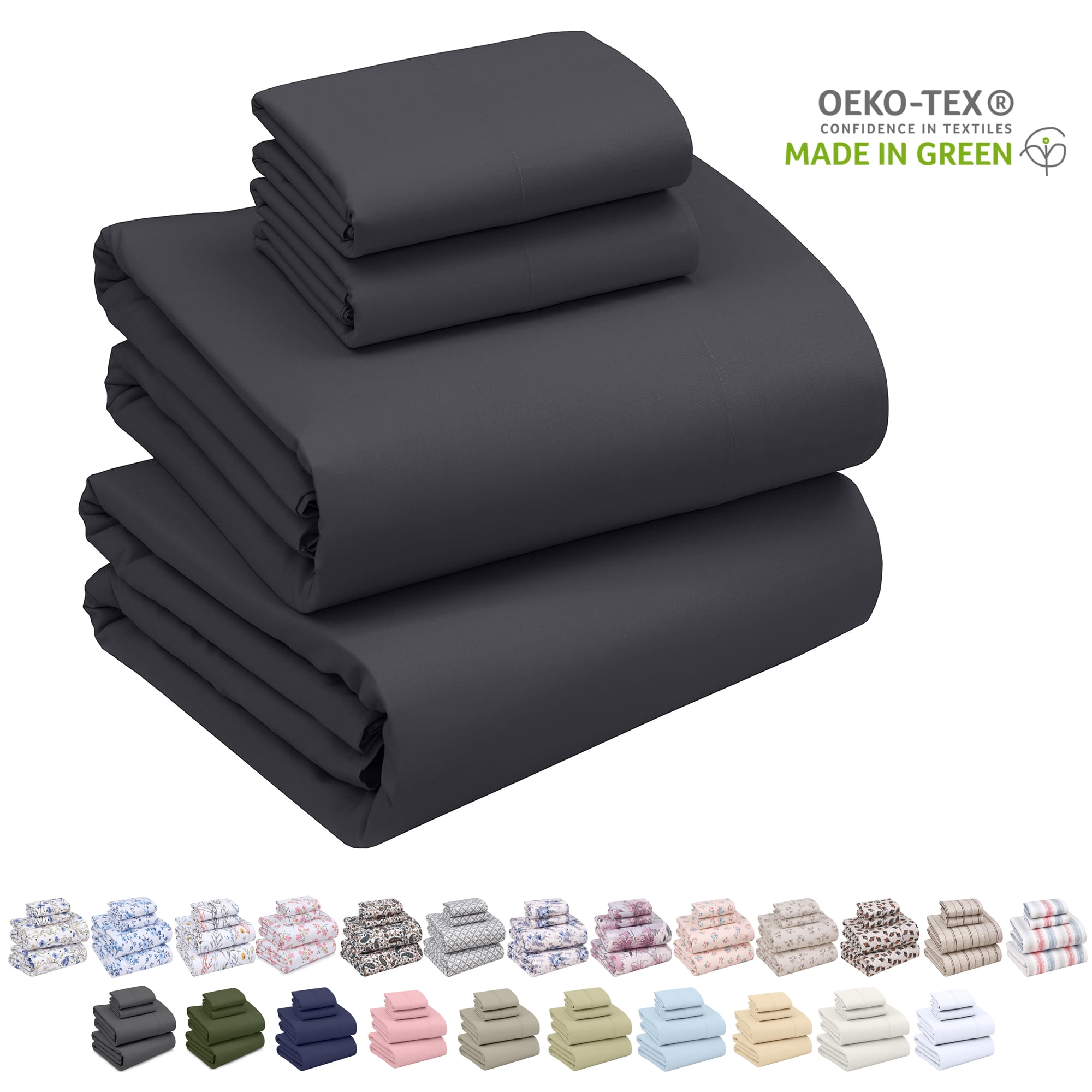 Ruvanti 100% Cotton Queen Bed Sheets - Crispy Cooling, Breathable ...