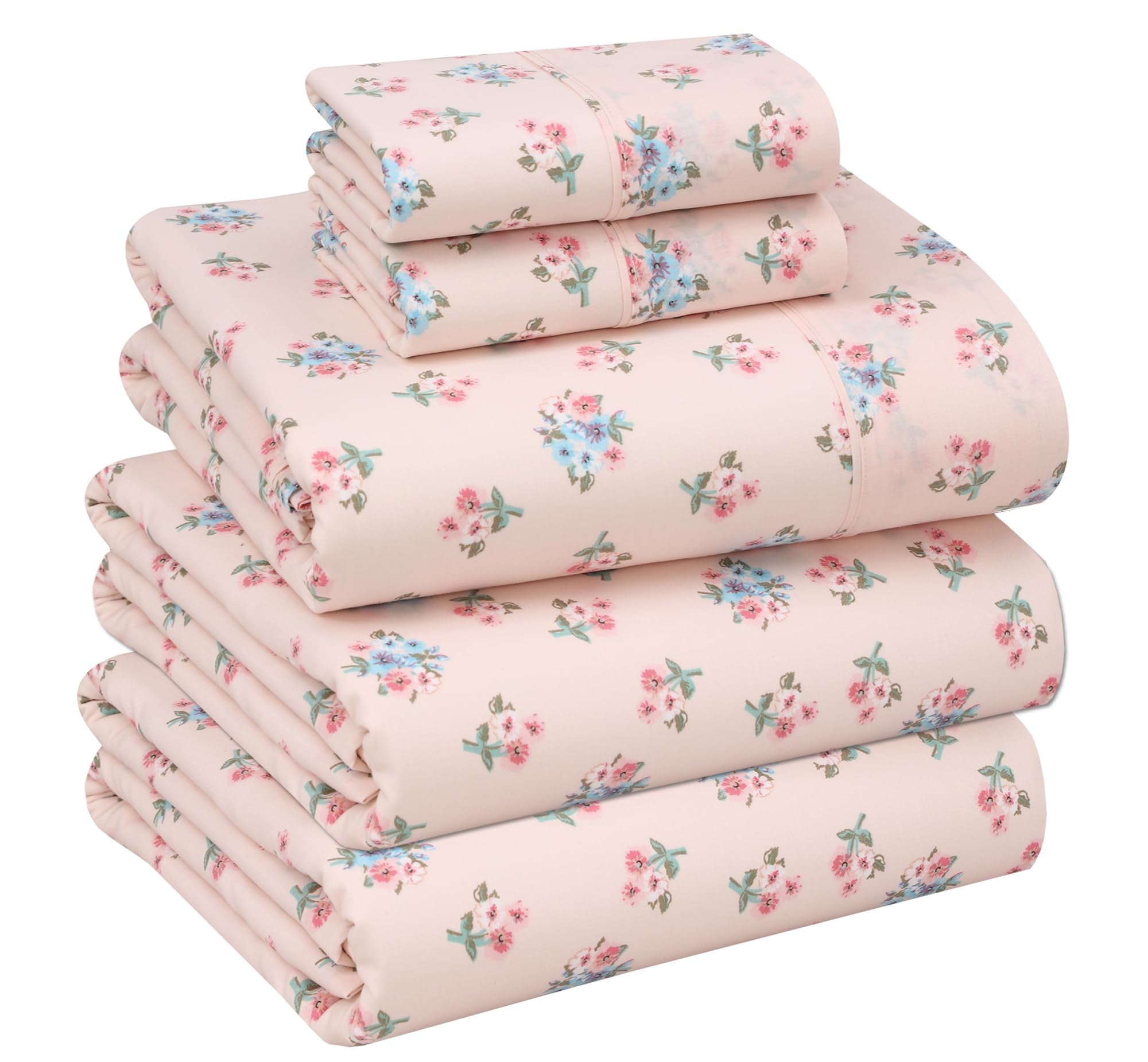 Ruvanti 100% Cotton Sheets - Crispy Cooling Percale Sheets - Breathable ...