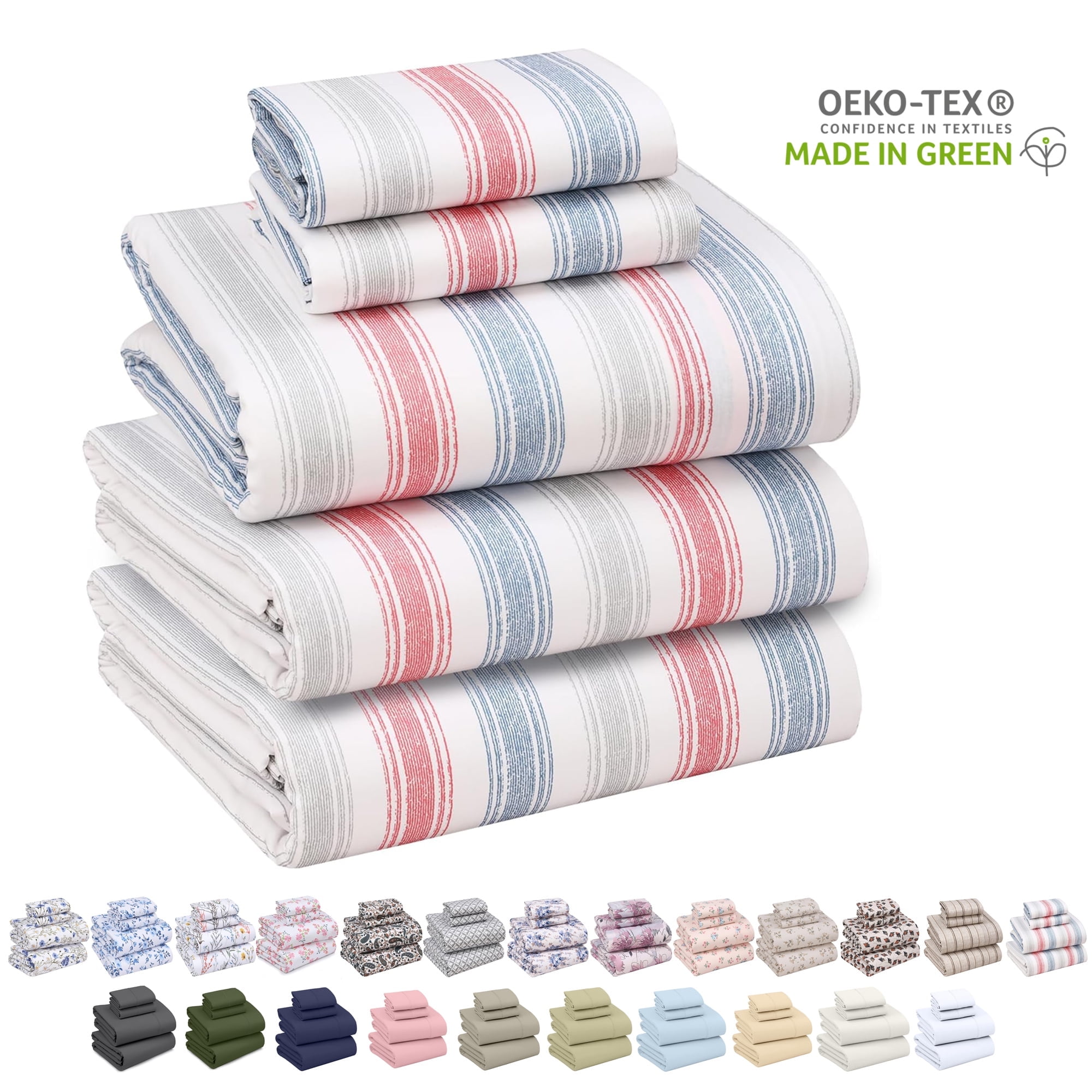 Free Shipping! Ruvanti 100% Cotton Sheets - Crispy Cooling Percale ...