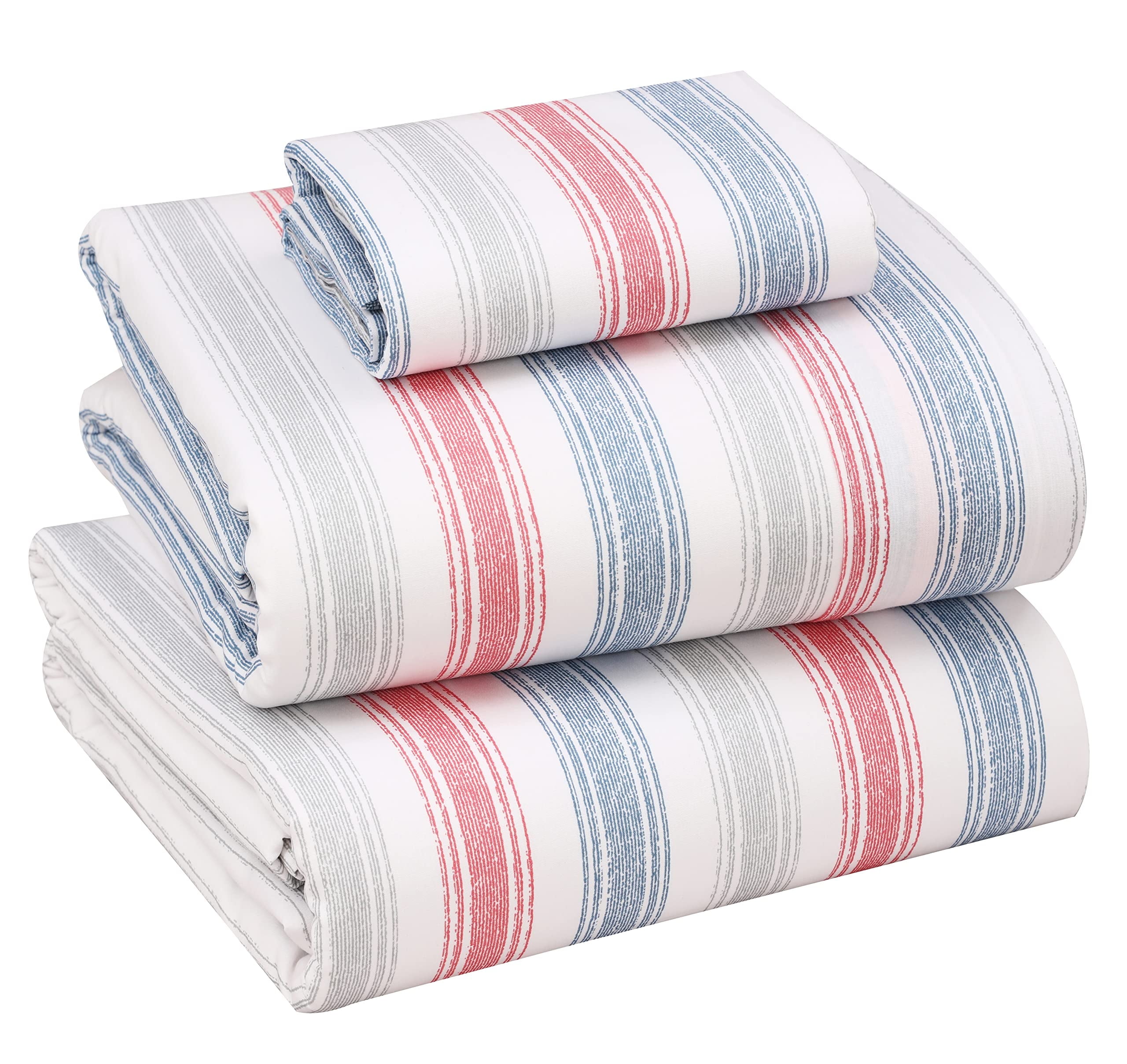 Ruvanti 100% Cotton Sheets - Crispy Cooling Percale Sheets - Breathable ...