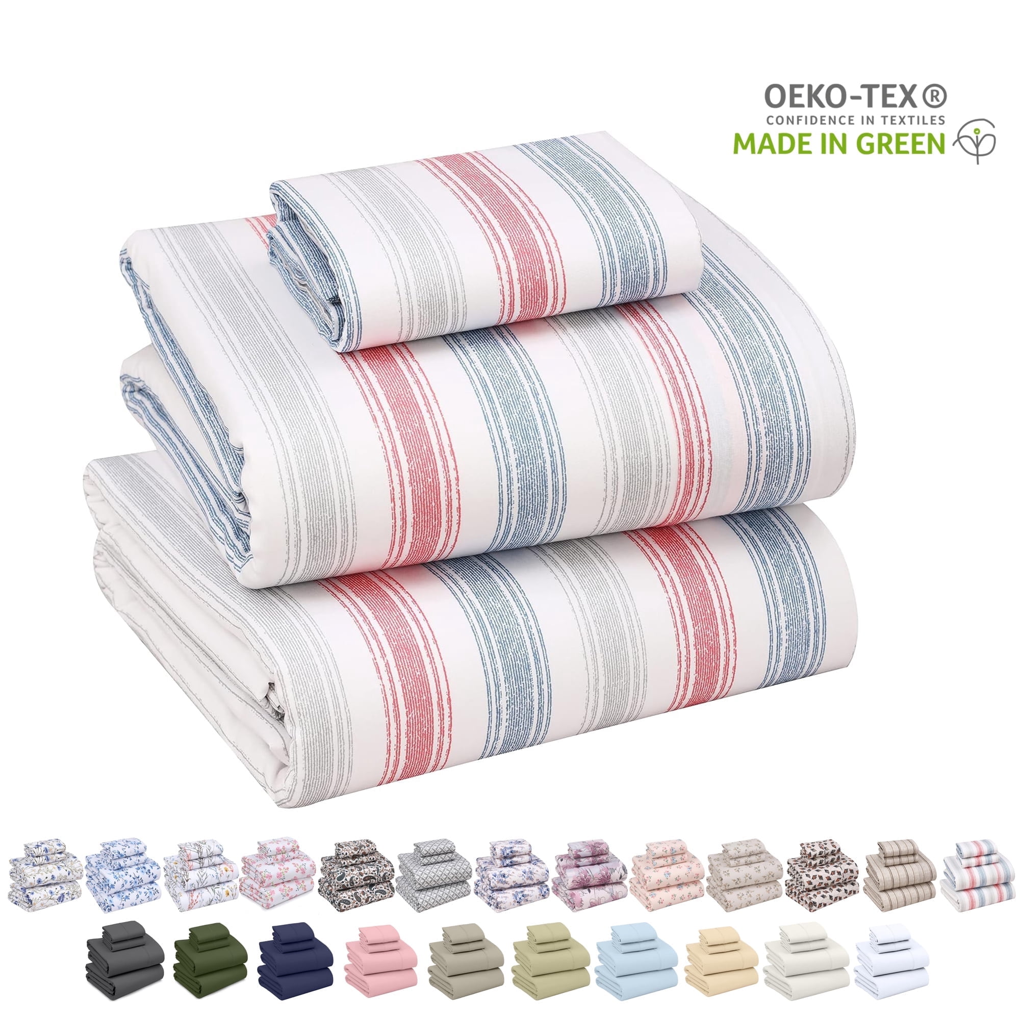 Ruvanti 100% Cotton Sheets Twin Xl Size Bed Sheet Set–16 inches Deep ...