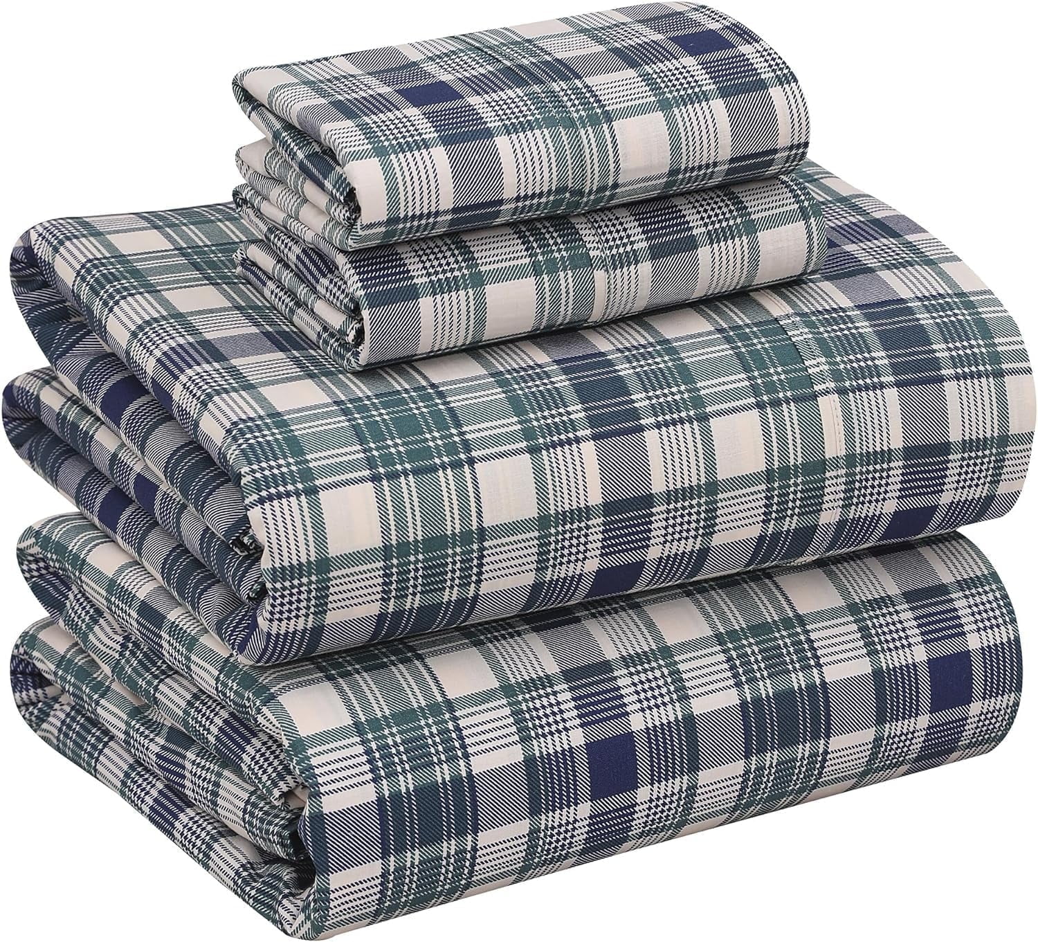 Ruvanti 100% Cotton Sheets for King Size Bed - Crispy Cooling Percale ...