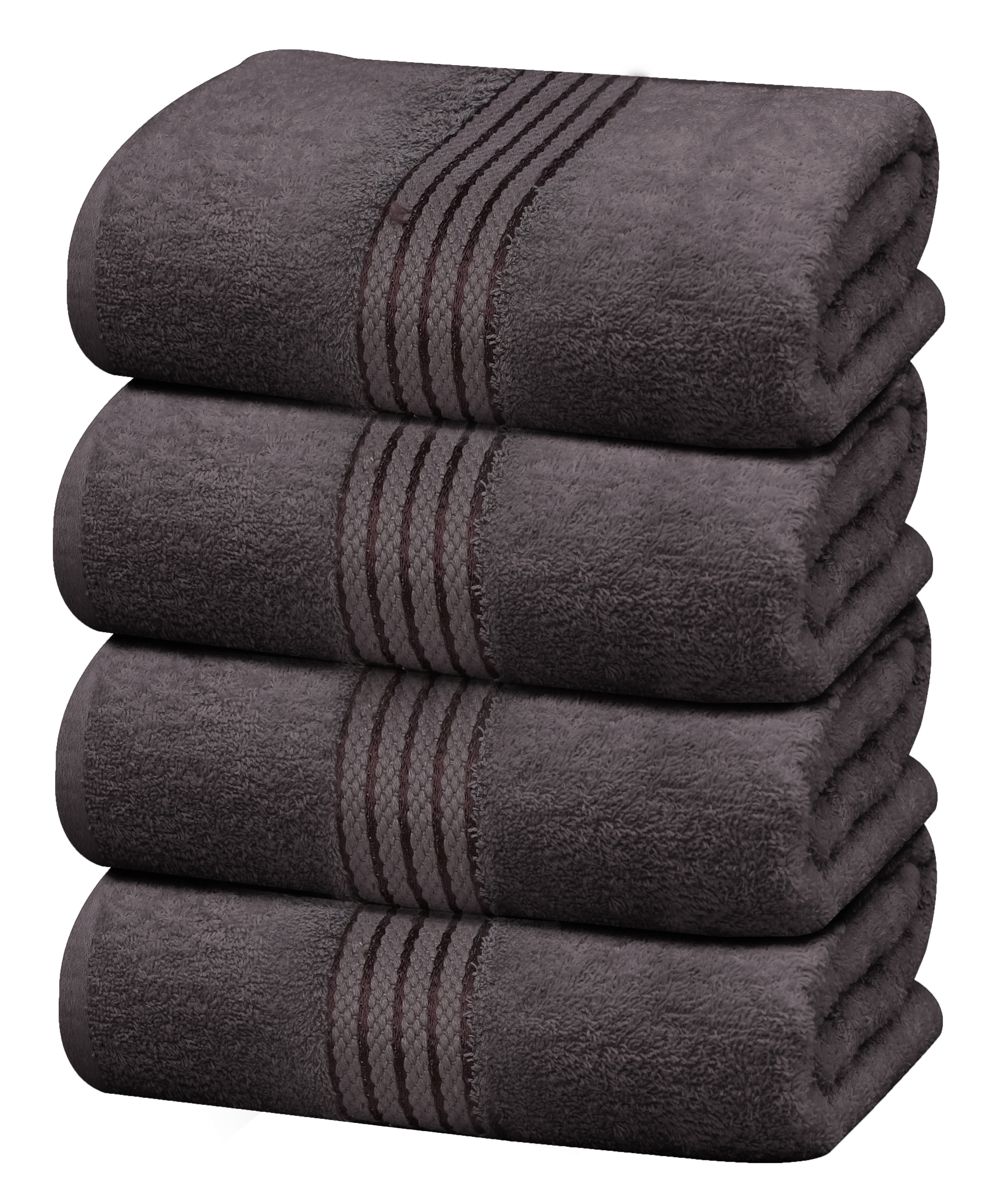 Ruvanti 4 Pack Extra Large Bath Towel Set (27”x54”) 550 GSM - 100% ...