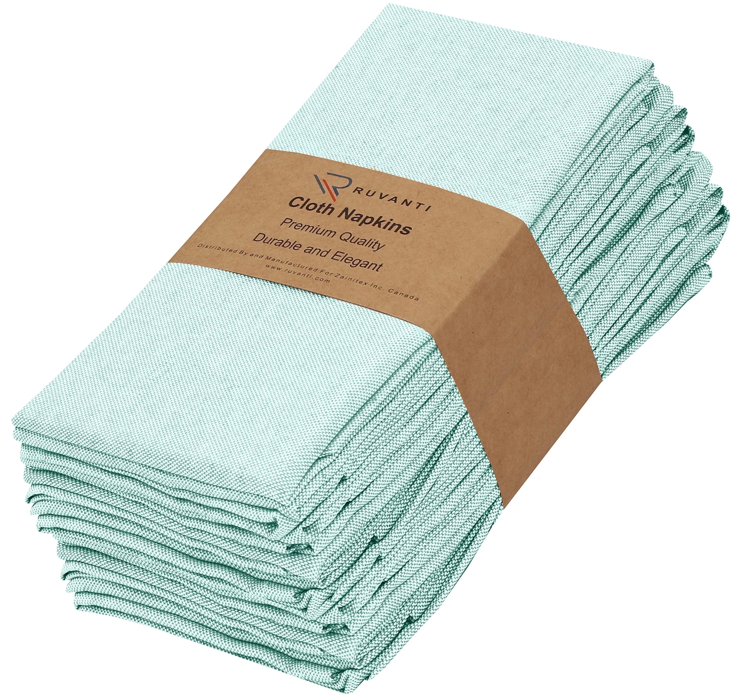 Ruvanti Cloth Napkins Set of 12, 18x18 Reusable Napkins Cloth Washable ...