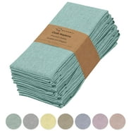 Solid Color Linen Cotton Thin Dinner Cloth Napkins Set of 12 (40 x 40 ...