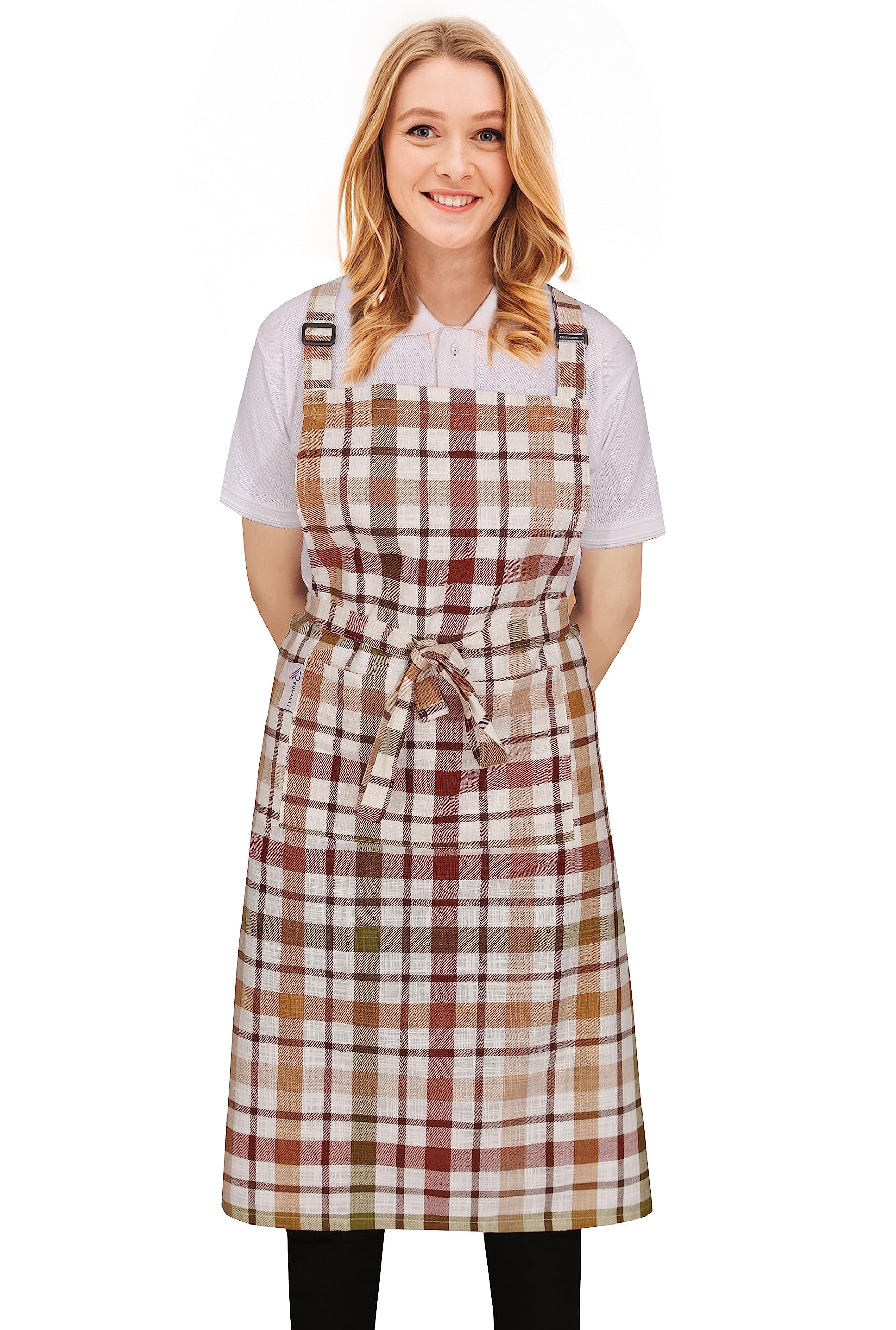 Ruvanti Cute Aprons for Women with Pockets Adjustable up to XXL ...