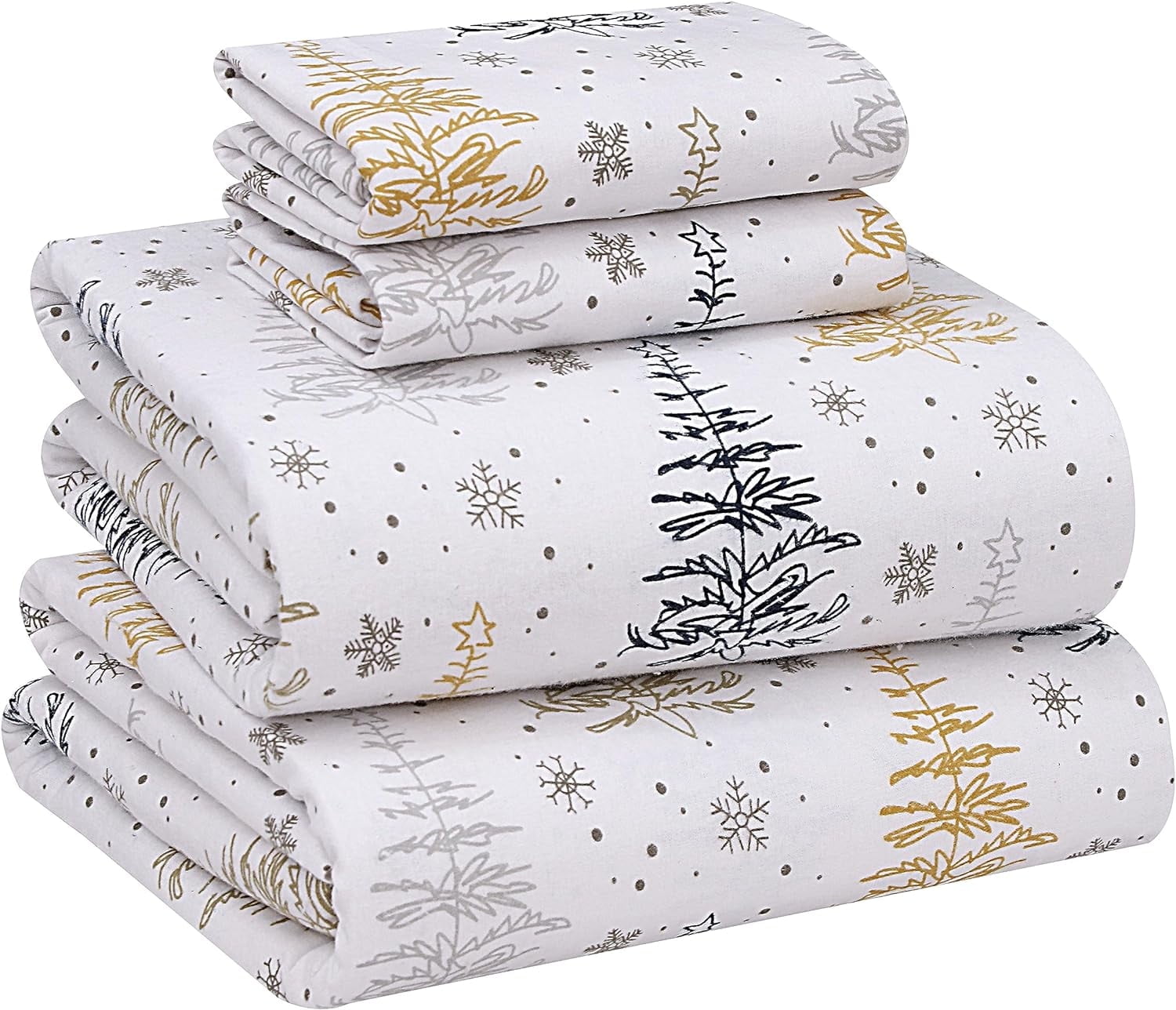 Ruvanti Flannel Sheets Full Size - 100% Cotton Brushed Flannel Bed ...