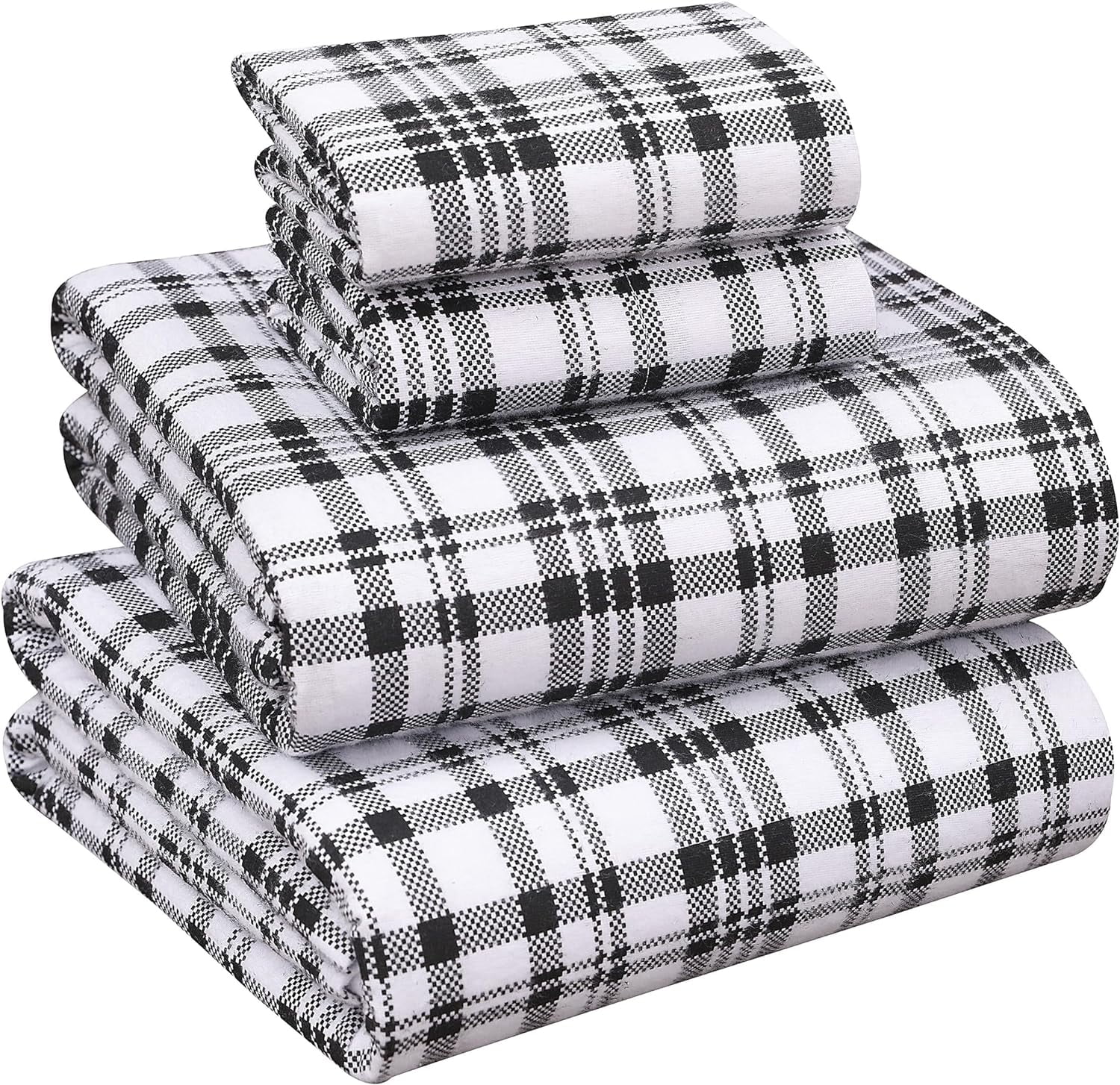 Ruvanti Flannel Sheets Full Size - 100% Cotton Brushed Bed Sheet Sets ...