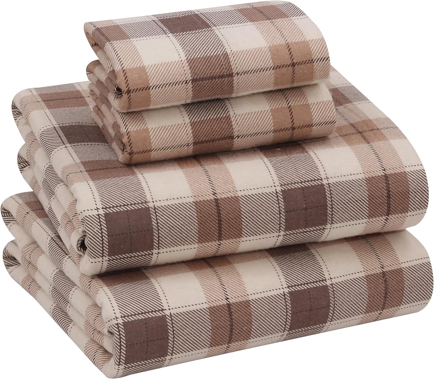 Ruvanti Queen Size Flannel Sheets - 100% Cotton, Deep Pockets, Super ...