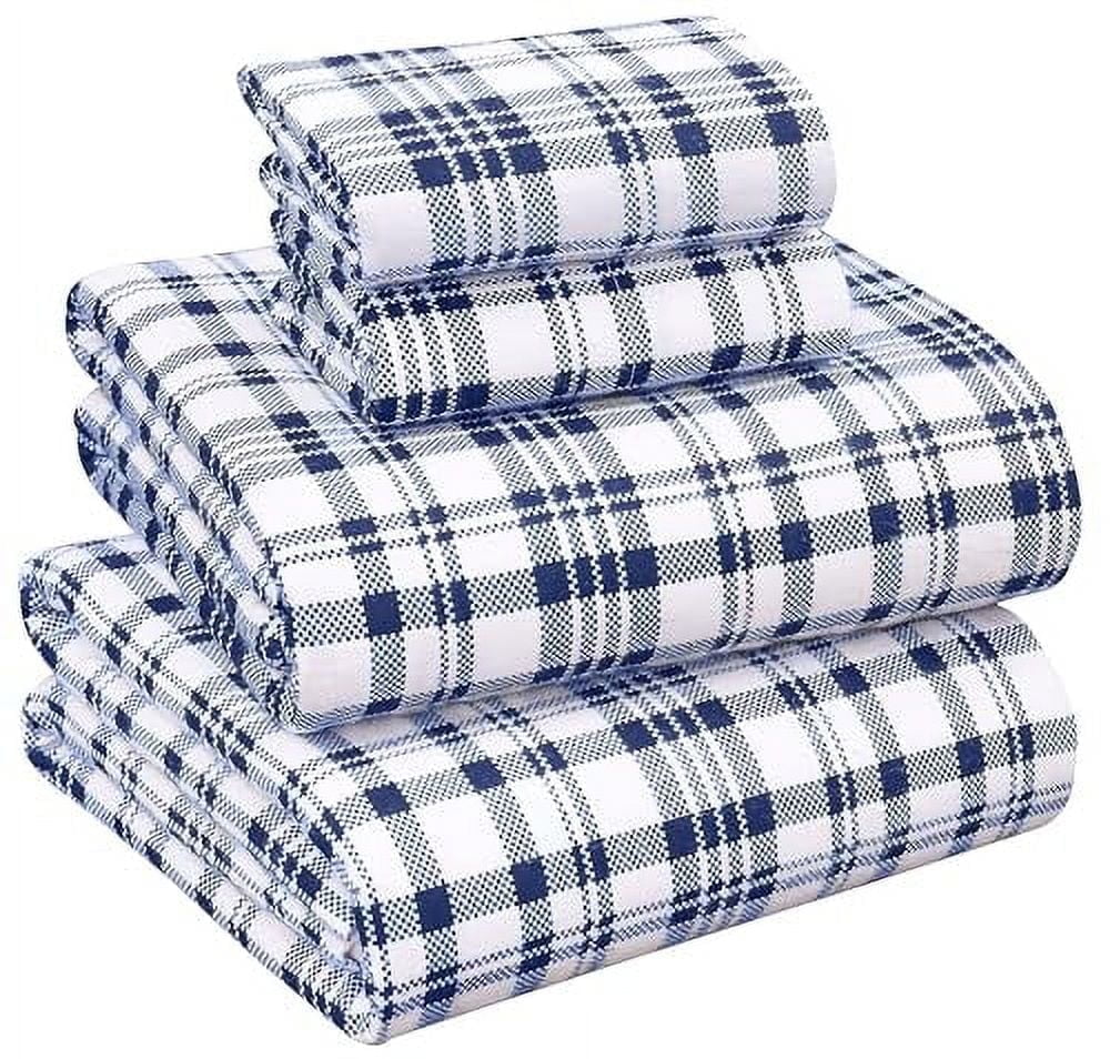 Ruvanti Queen Size Flannel Sheets - 100% Cotton, Deep Pockets, All ...