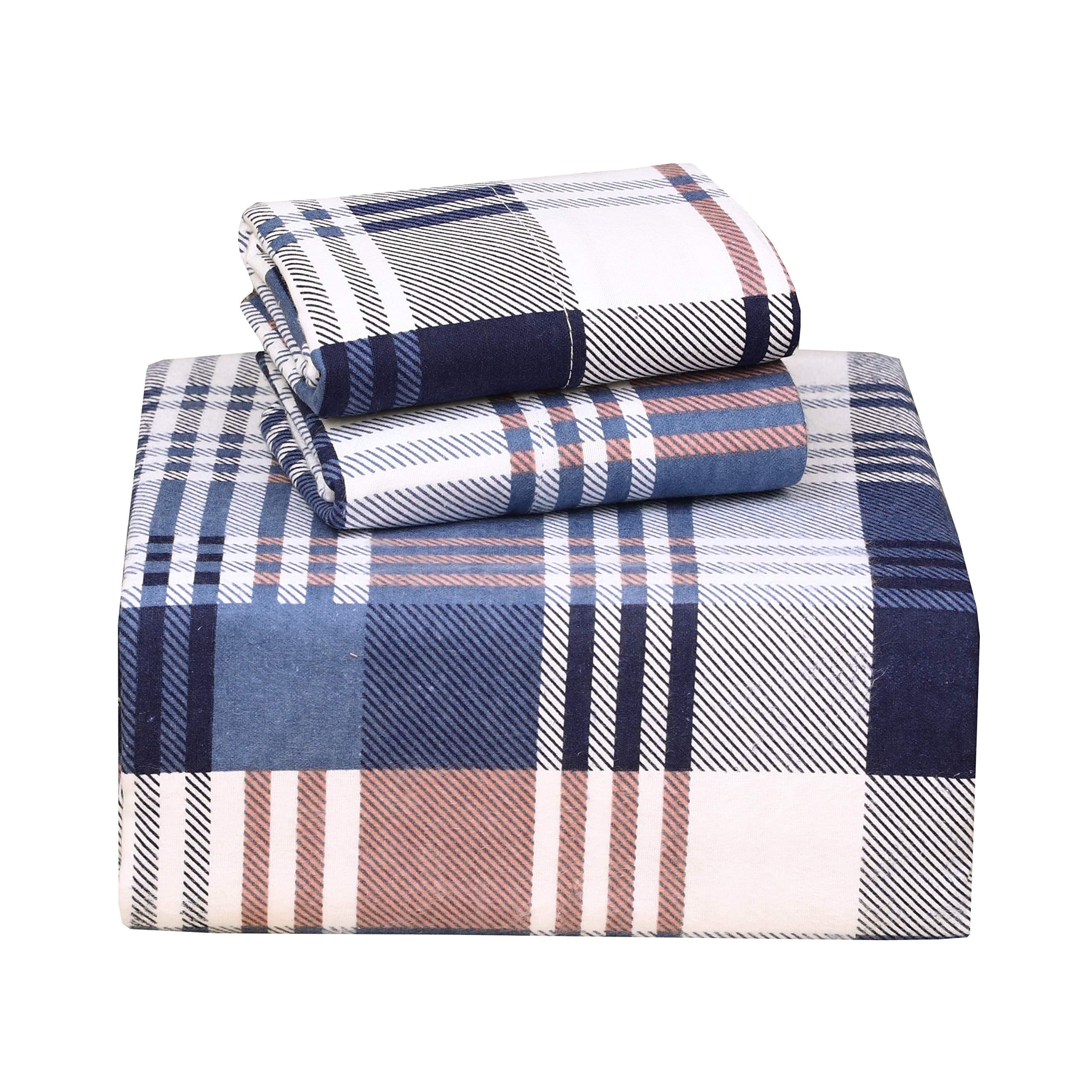 Ruvanti 100% Cotton Flannel Sheets Queen Size - Deep Pockets 16" - All ...