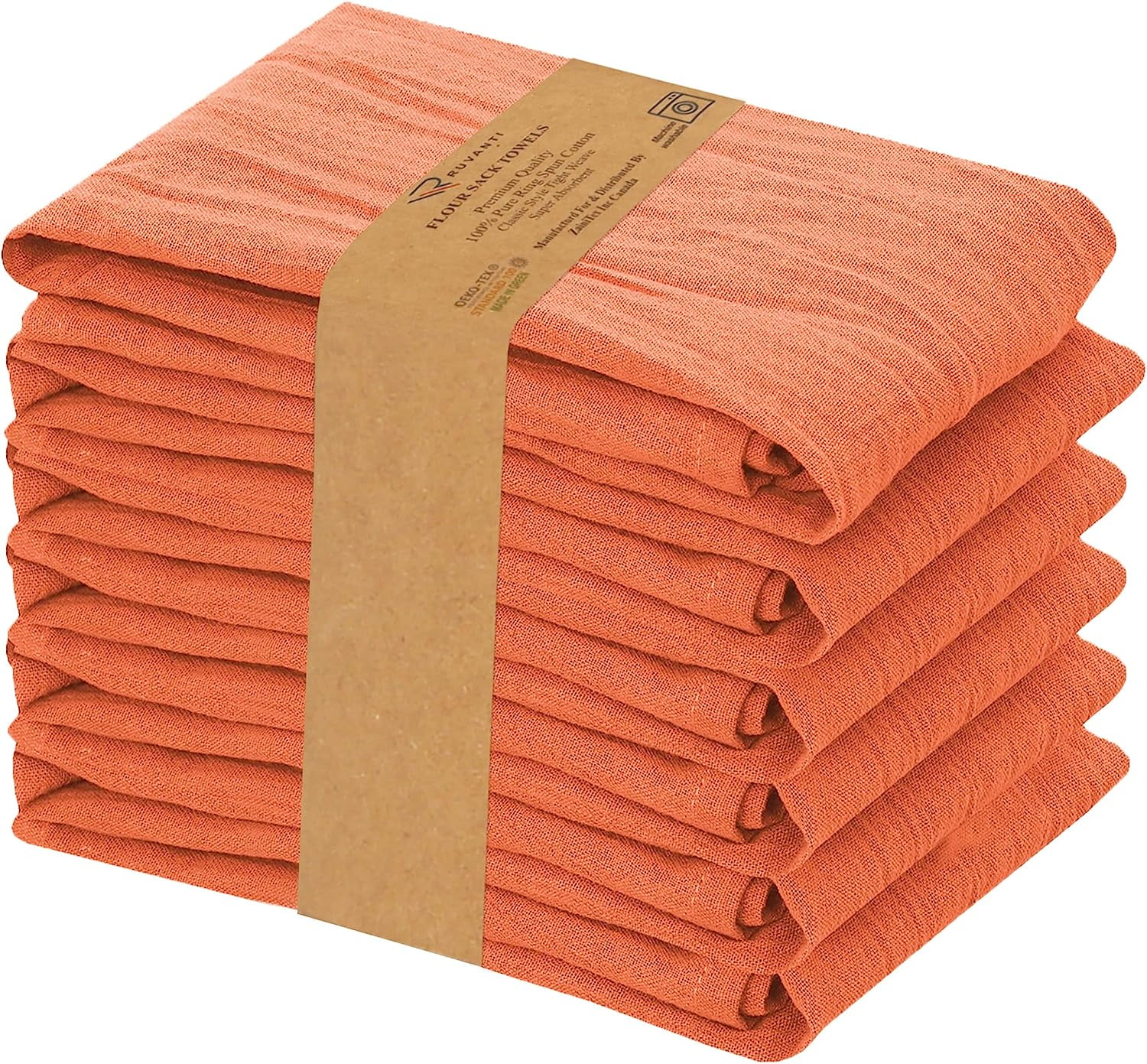 Ruvanti Flour Sack Towels 6 Pack 28 x28 Ring Spun 100 Cotton Flour ruvanti-flour-sack-towels-6-pack-28-x28-ring-spun-100-cotton-flour