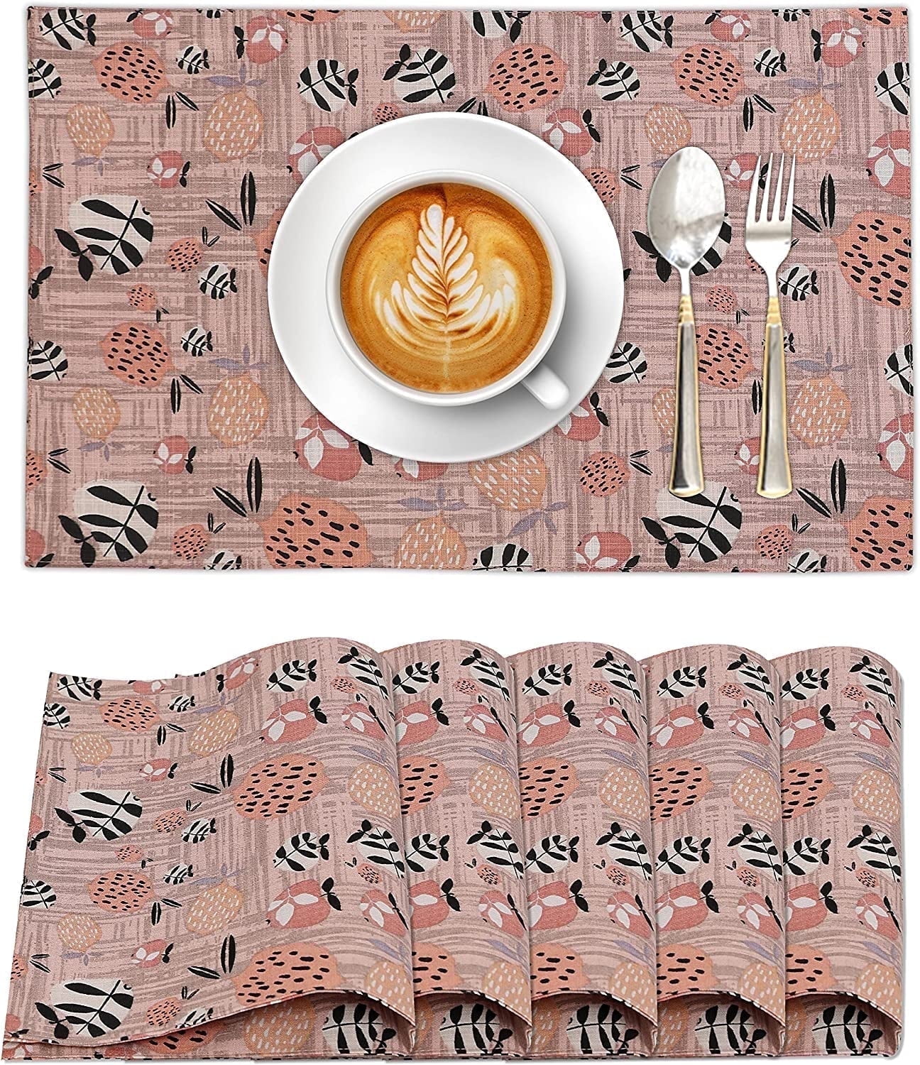 Ruvanti Placemats 100% Cotton 13x19 inch, Dining Table Placemats Set of ...