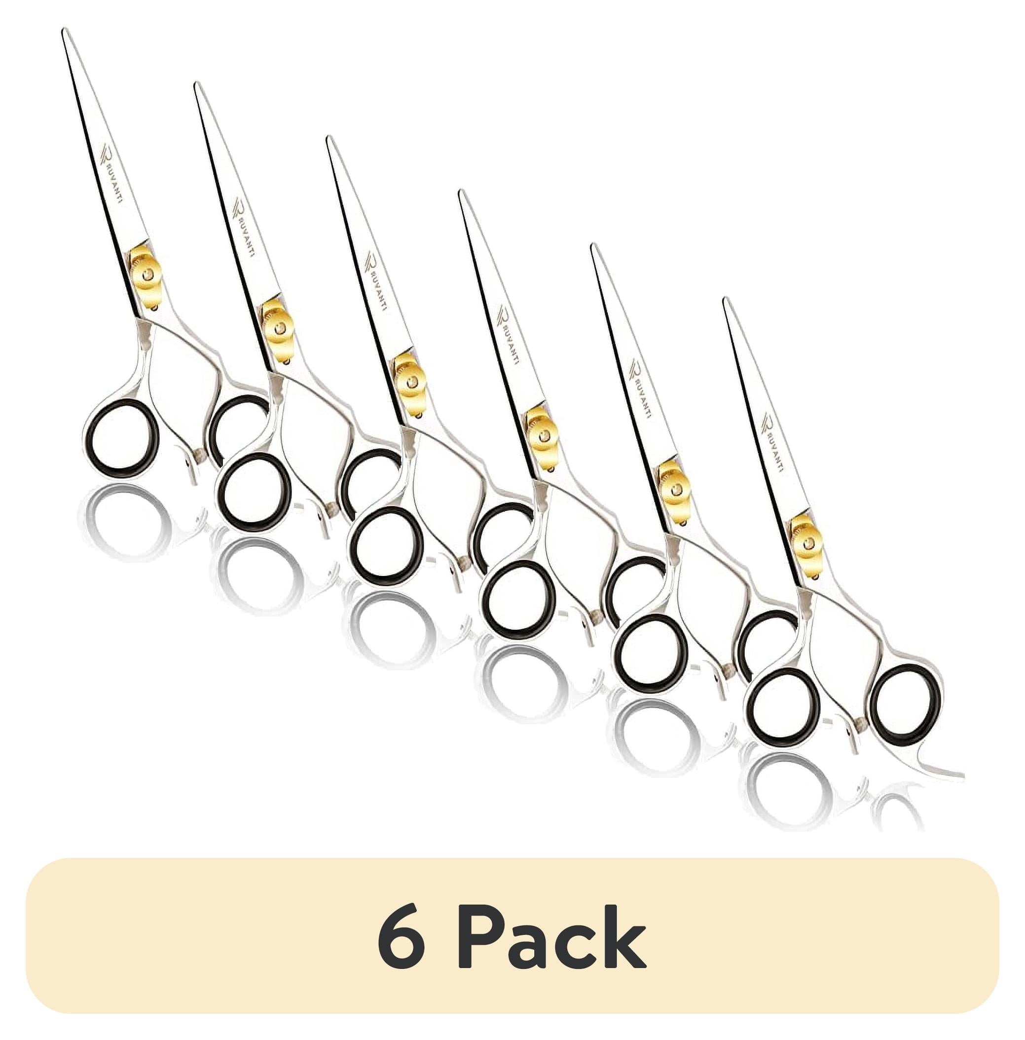 (6 pack) Ruvanti Premium Hair Cutting Scissors - Professional Barber ...