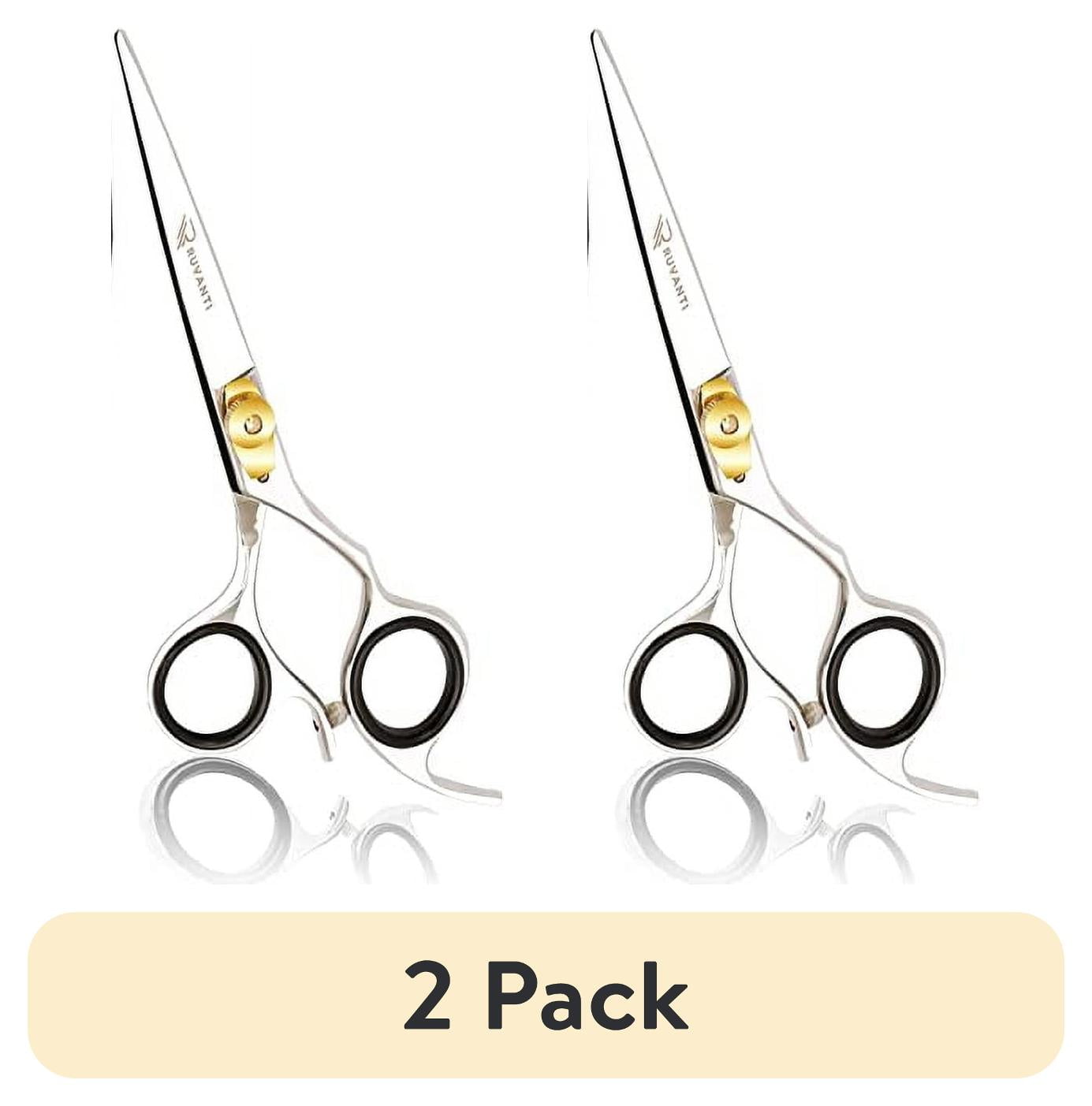 (2 pack) Ruvanti Premium Hair Cutting Scissors - Professional Barber Shears for Salon Haircut ...