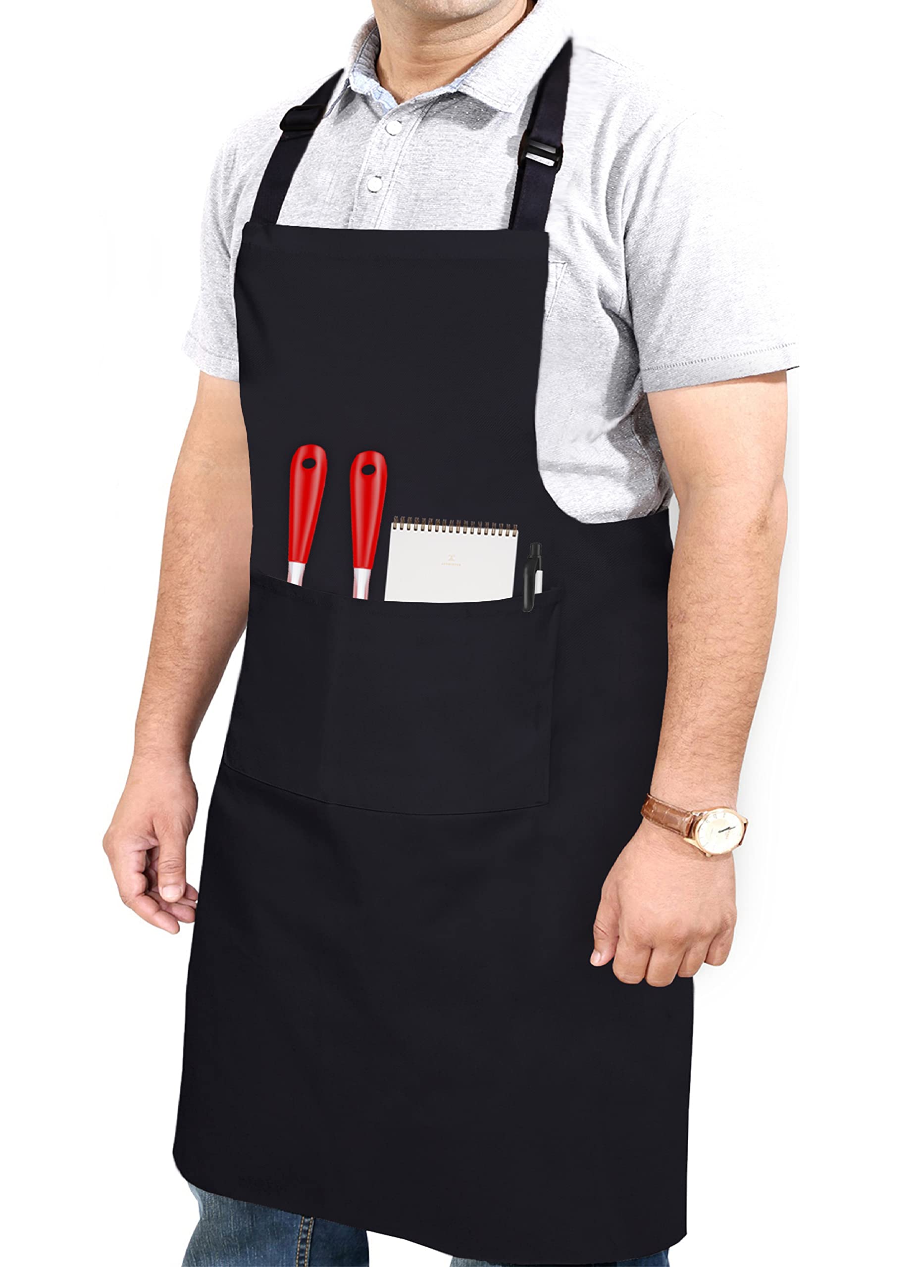 DII Damask Kitchen Apron, 29"x37.5", 100% Cotton, Multiple Colors ...