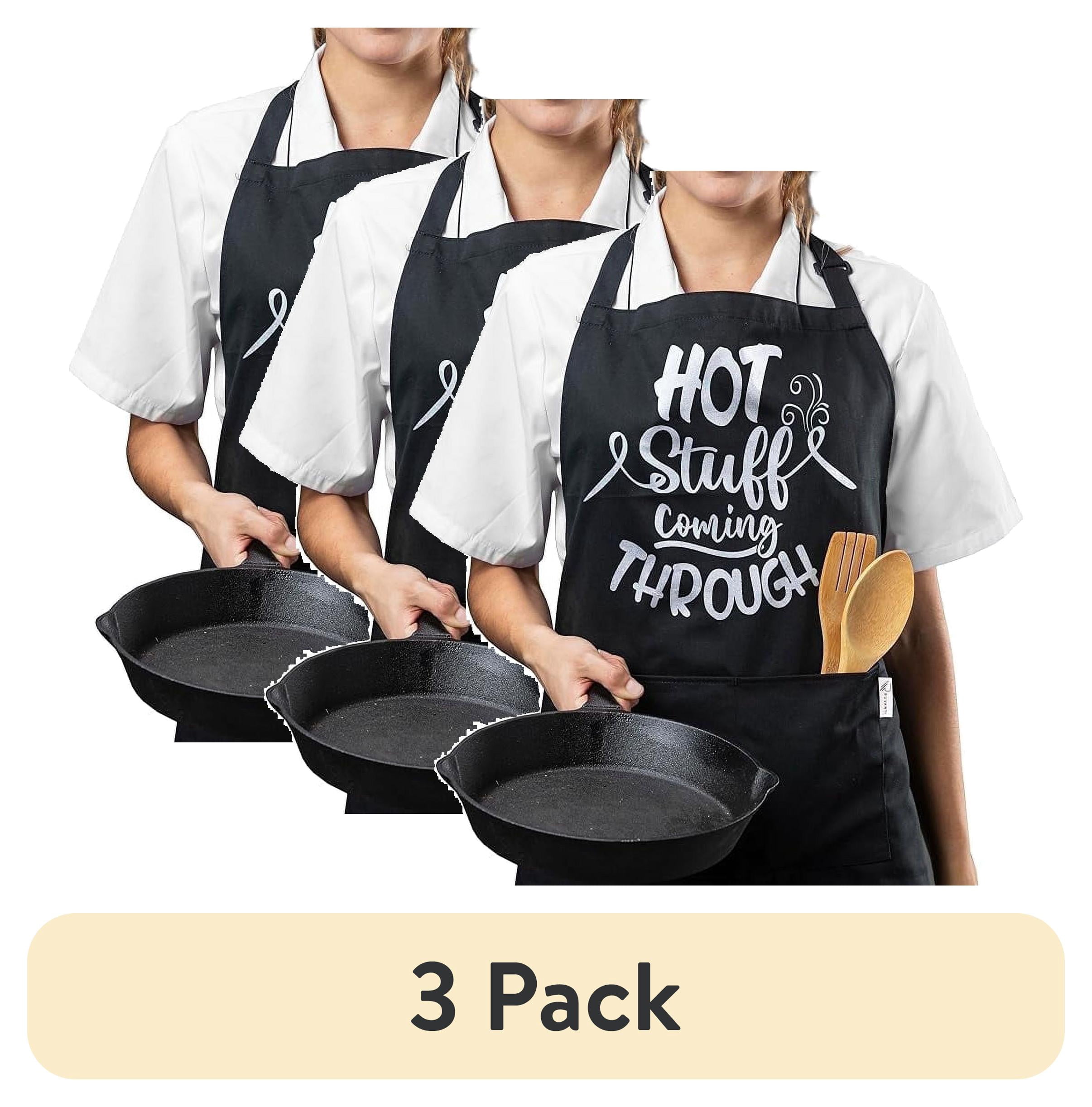 (3 pack) RUVANTI Aprons for Men 1 Pack - Adjustable Cotton Enriched ...