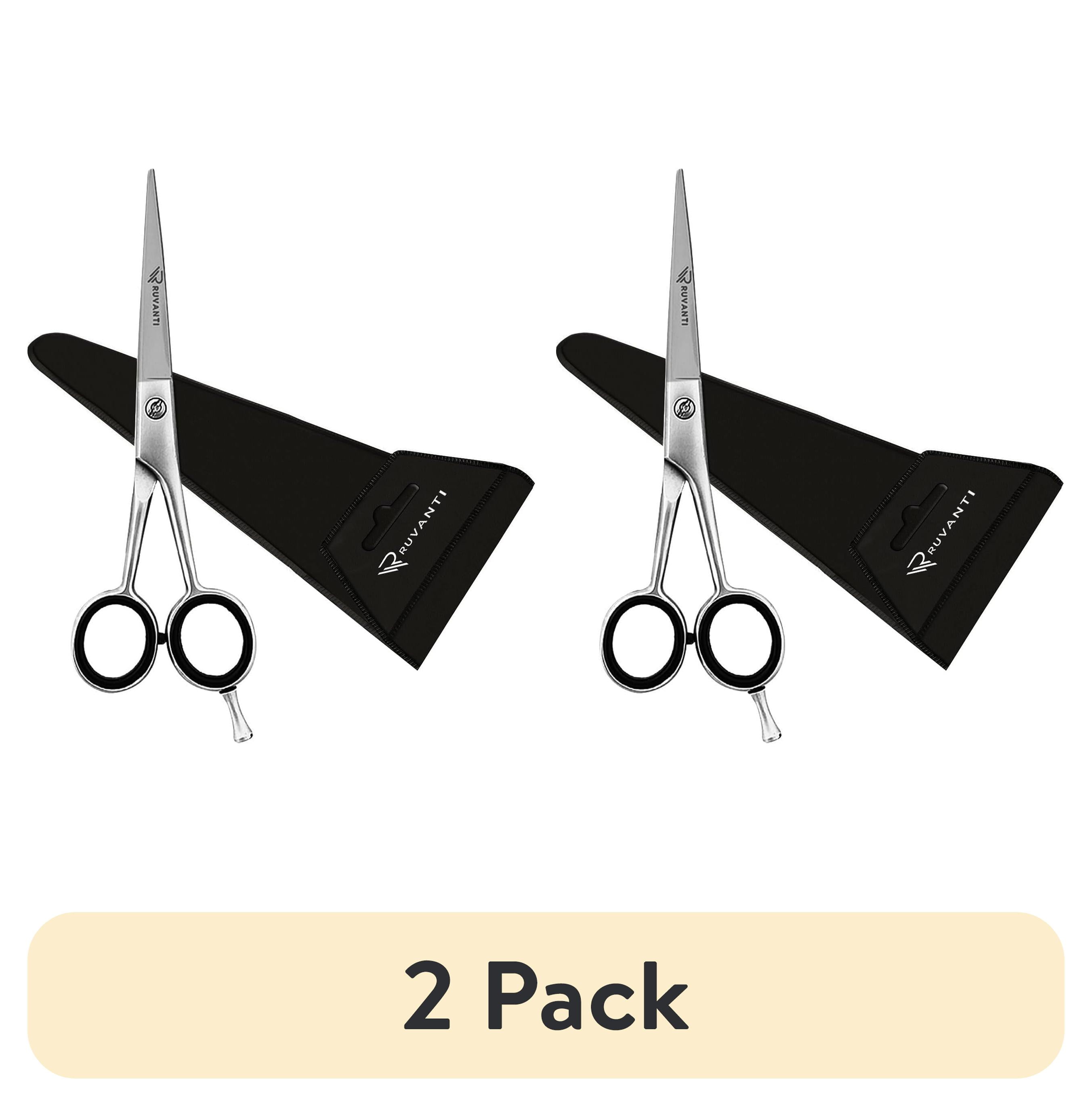 (2 pack) Ruvanti Professional Hair Cutting Scissors - Barber Shears for ...