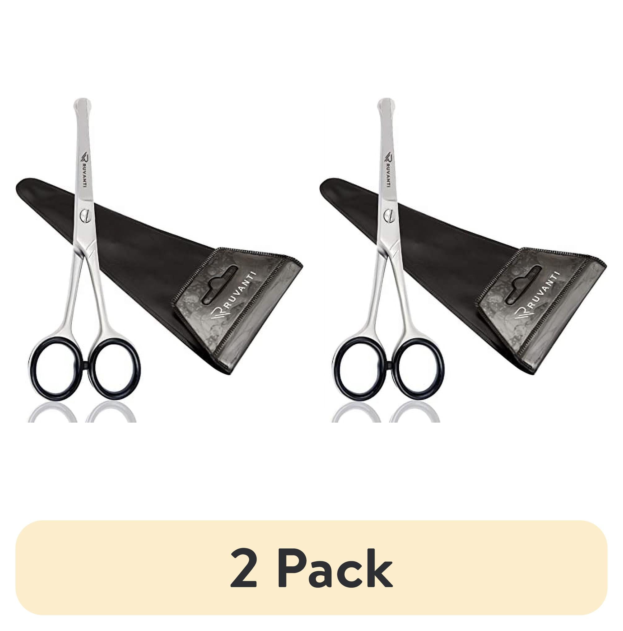 (2 pack) Ruvanti Round Headed Nose Hair Scissors/Safety Scissors for ...