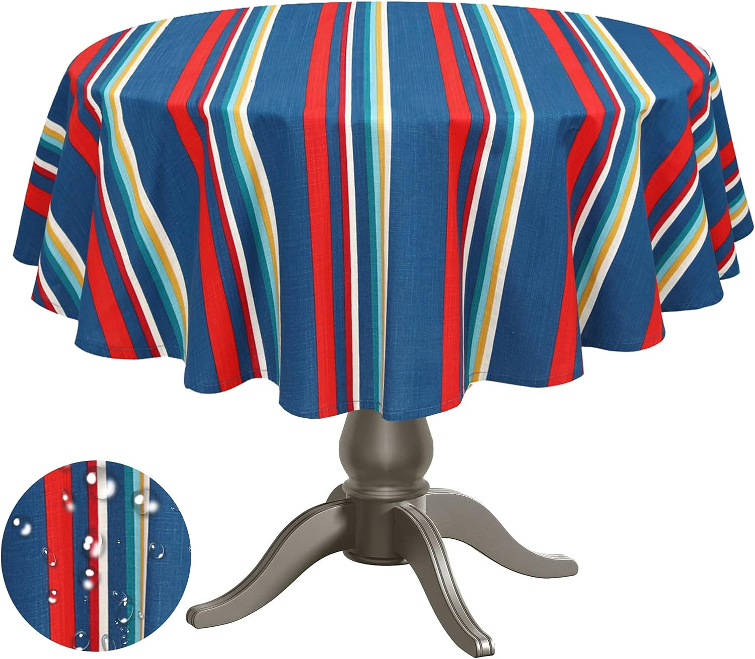 Walbest 23.62" Sequined Small Tablecloth, Round Table Cloth Cover High ...