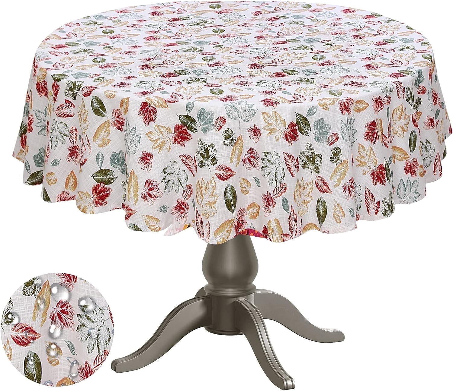 Ruvanti 70-inch Round Tablecloth, Stain Resistant & Washable, Ideal for ...