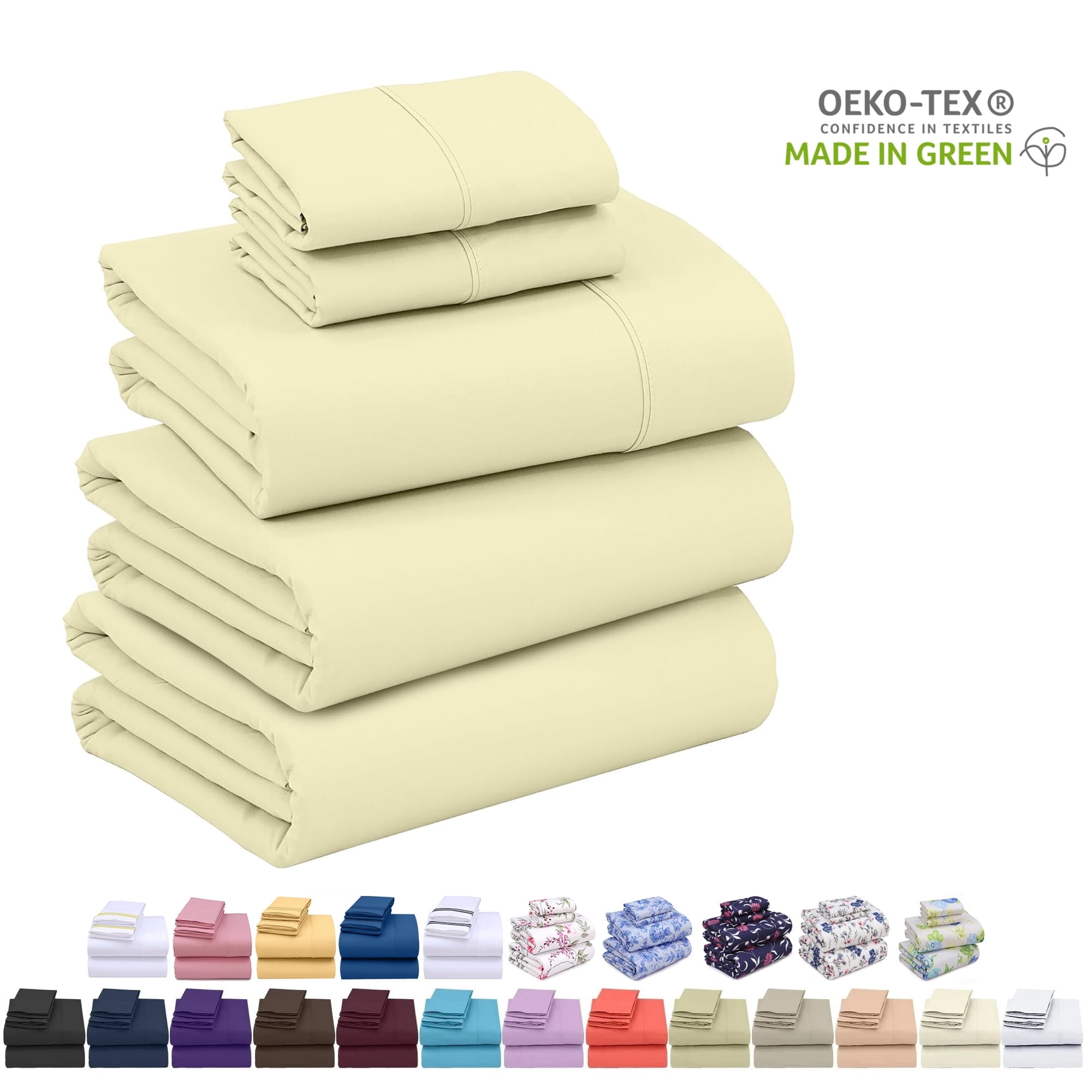 Ruvanti Split King Sheets for Adjustable Bed Set - Luxurious Silky Soft ...