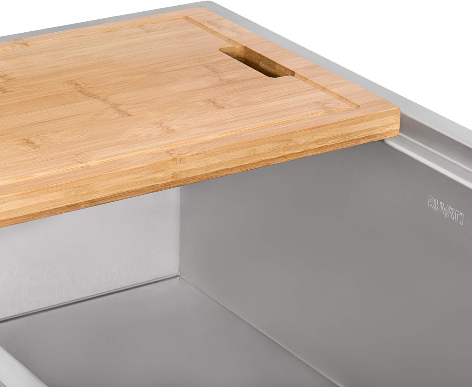 Ruvati 17 x 11 inch Bamboo Cutting Board for Ruvati Workstation Sinks ...