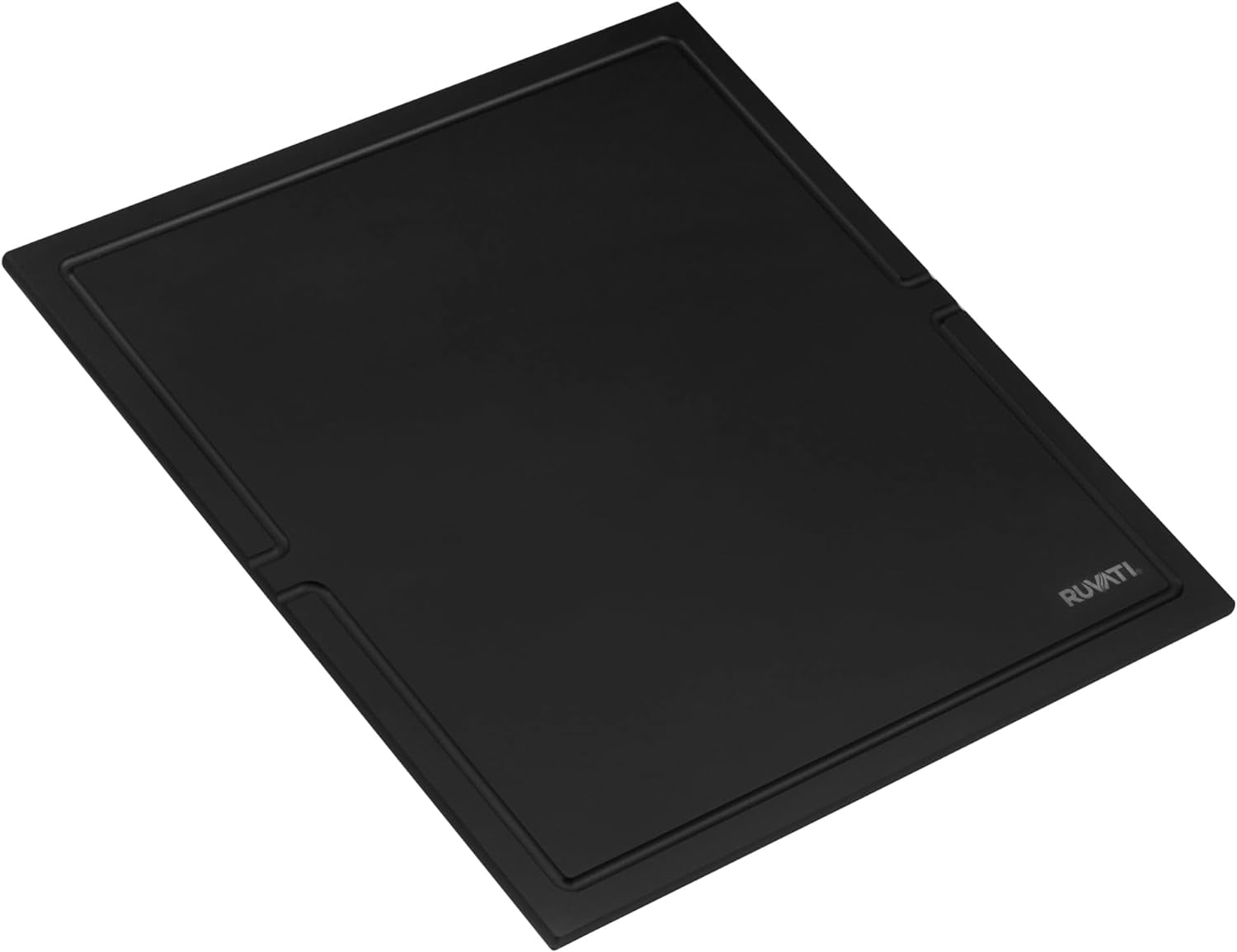 Ruvati 17 x 16 inch Black Composite Dual-Tier Cutting Board for Ruvati ...