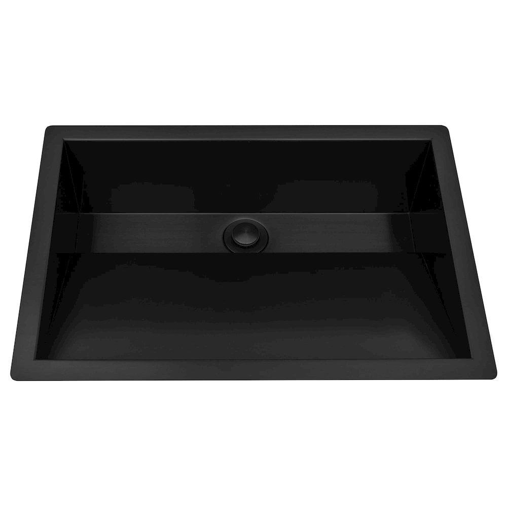 Ruvati 20 x 14 inch Black Stainless Steel Undermount Ramp Bathroom Sink ...