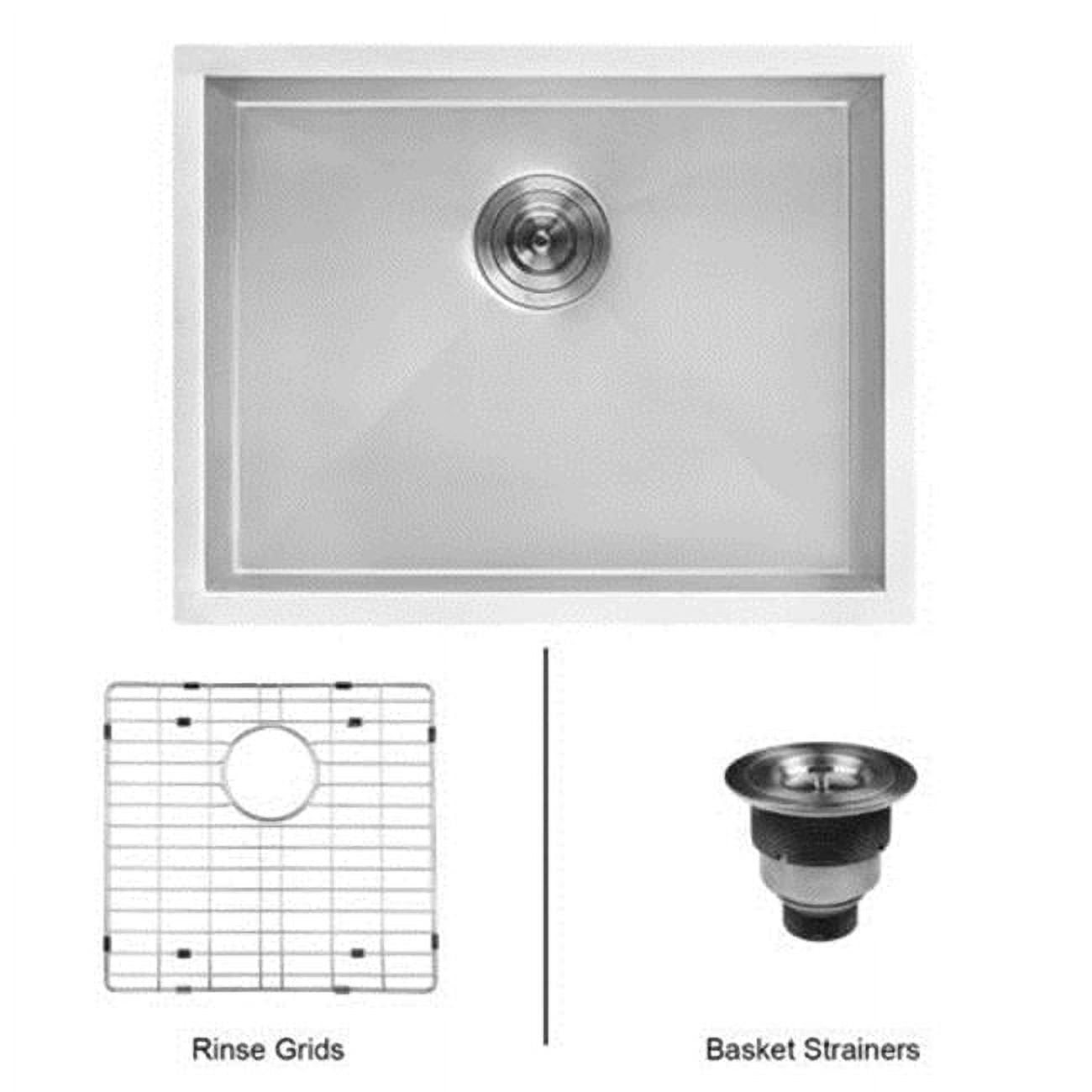 Ruvati 23 x 18 x 12 in. Deep Laundry Utility Sink, Undermount, 16 Gauge ...