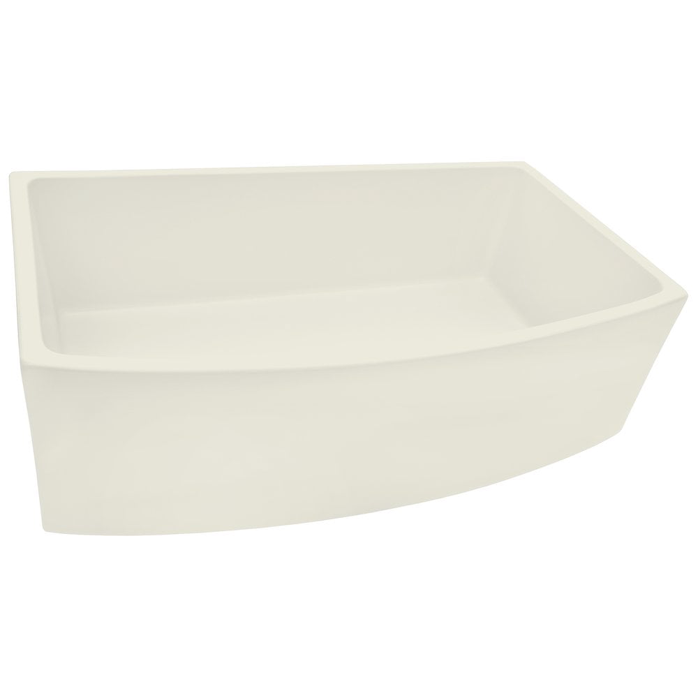 Ruvati 33 inch Fireclay Curved Front Apron Farmhouse Kitchen Sink ...