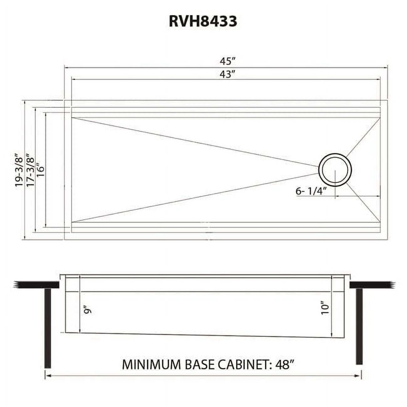 Ruvati USA RVH8433 45 in. Workstation Two-Tiered Ledge Kitchen Sink ...