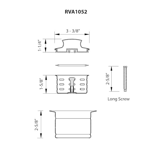 Ruvati Extended Garbage Disposal Flange with Deep Basket Strainer and ...