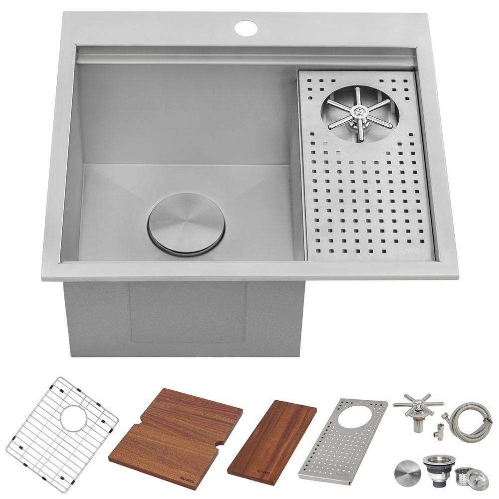 Ruvati Glass Rinser and Sink Combo 22 inch Workstation - Walmart.com