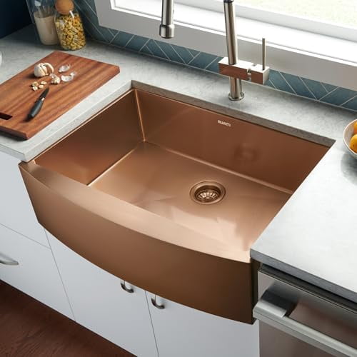 Ruvati Kitchen Sink Strainer Drain Assembly - Copper Tone Stainless ...