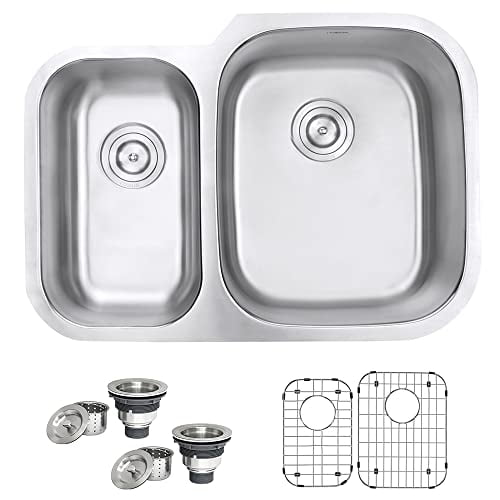 Ruvati RVM4505 Undermount 16 Gauge 29" Kitchen Double Bowl Sink ...