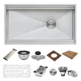 "Ruvati RVH8222 Roma 33"" Stainless Steel Single Basin, Undermount ...