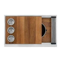 Ruvati USA RVH8424 33 in. Workstation Two-Tiered Ledge Drop-in Topmount ...