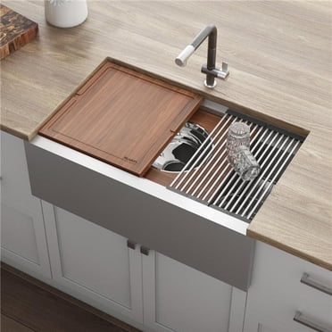 Ruvati 45-inch Workstation Two-Tiered Double Ledge Kitchen Sink 16 ...