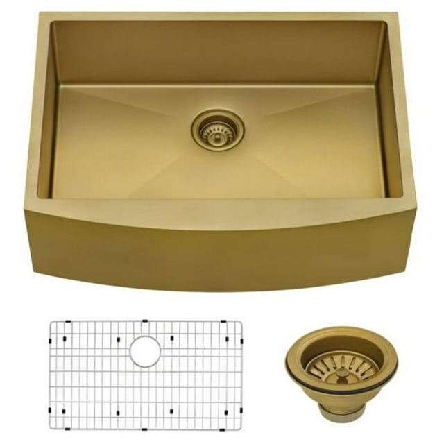 Ruvati Rvh9660 Terraza 30" Farmhouse Apron-Front Single Basin Stainless ...