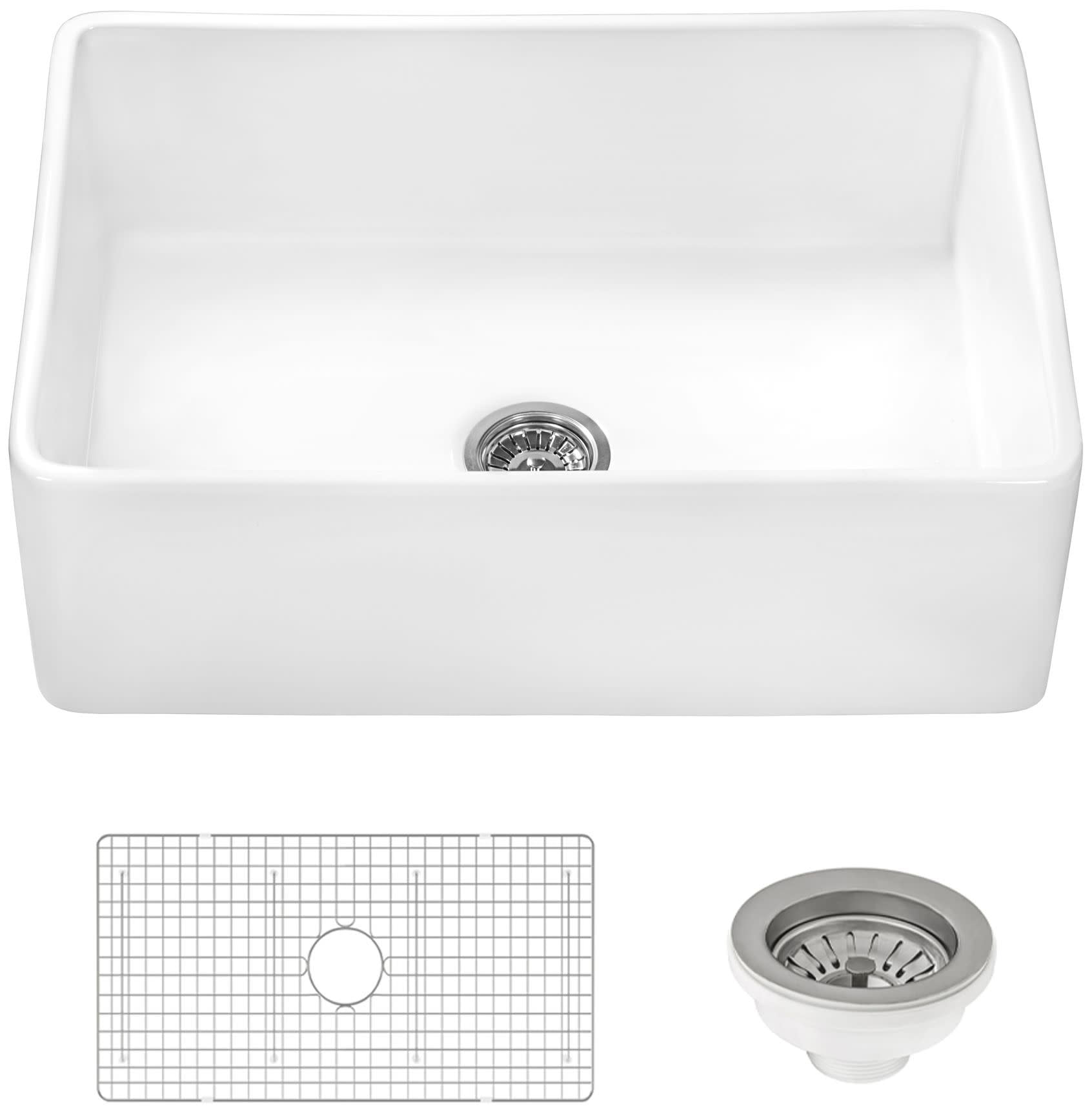 Ruvati Rvl2300 Fiamma 33 Farmhouse Apron Front Single Basin Fireclay