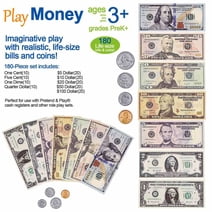 Melissa & Doug Play Money Set - Educational Toy With Paper Bills and ...