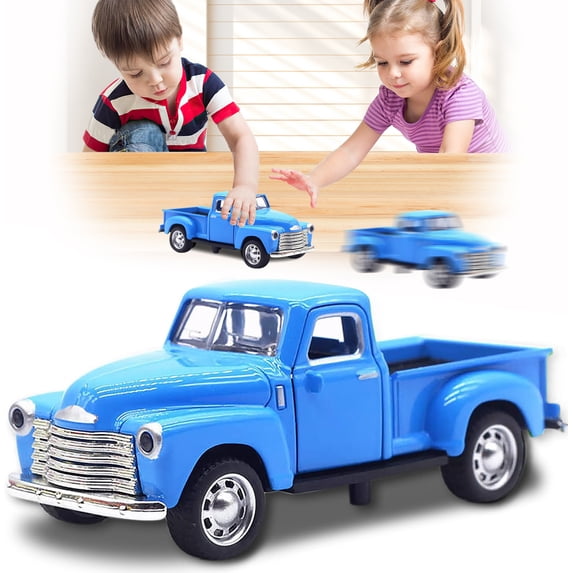 RUVINCE Little Blue Truck Toy, 1:32 Alloy Kids Car, Durable Toddler ...