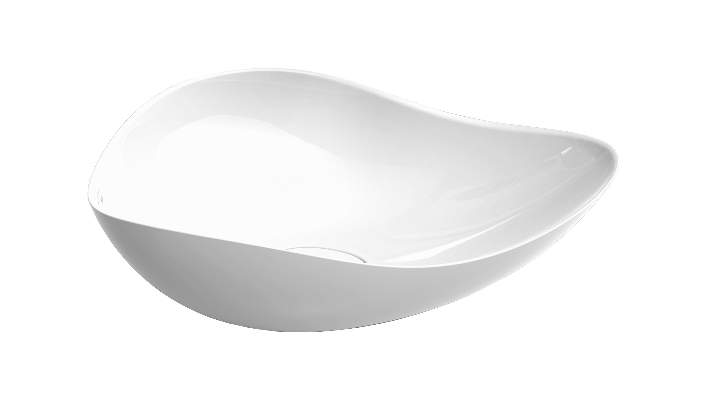 Ruy Ohtake by Roca Organic Porcelain vessel sink. Elongate vessel sink ...