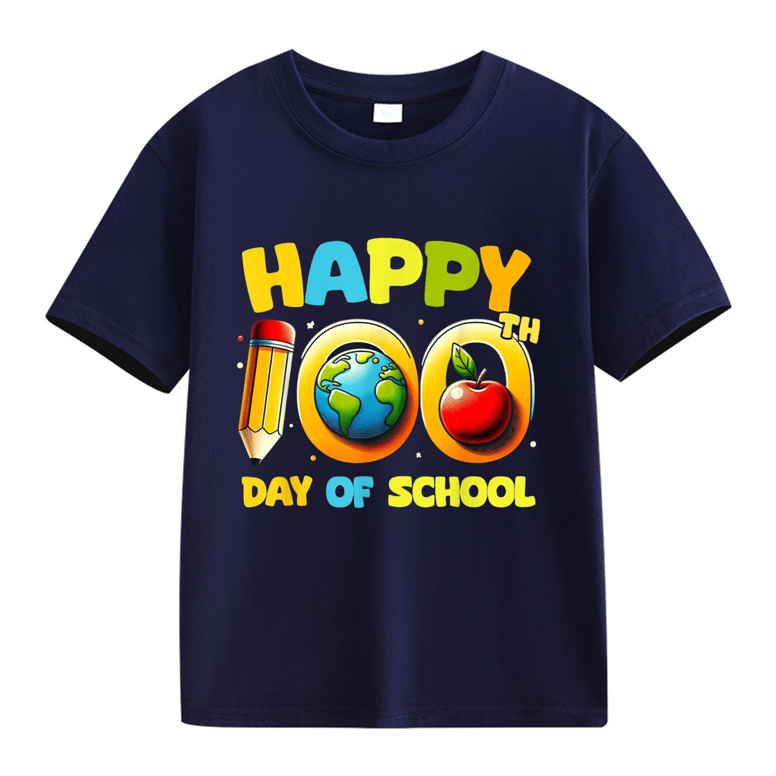 Ruyang 100 Days of School Shirt for Kids School T-Shirt Pencil with ...