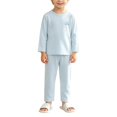 Ruyang 2 Piece Boys Girls Summer Cotton Outfit Thin Stripe Long Sleeve ...