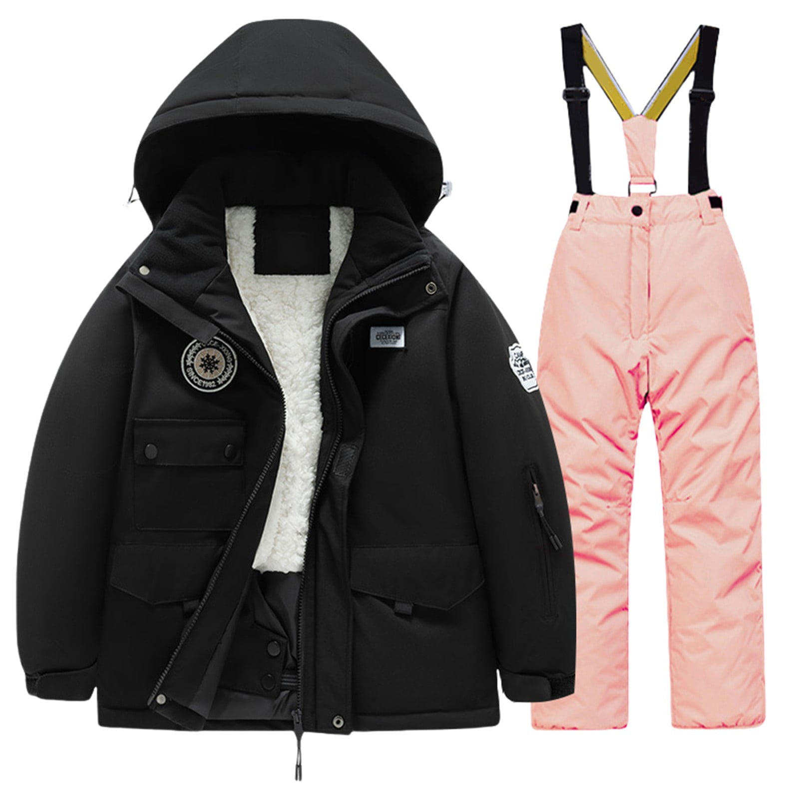 Ruyang Boys Winter Snow Suit Girls Warm Fleece Lined 2 Piece Outfits ...